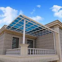 China Custom Aluminum Support Polycarbonate Roofing Canopy with 30-Year Warranty and Typhoon 12 Resistance for sale