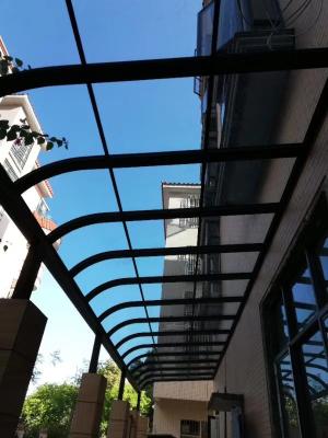 China Custom Aluminium Canopy with Polycarbonate Roofing - Typhoon 12 Resistant, 30-Year Warranty for sale
