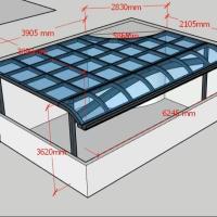China Custom Aluminum Support Awning with Polycarbonate Roof - 3140mm x 2550mm Standard Size, Multiple Color Options for sale