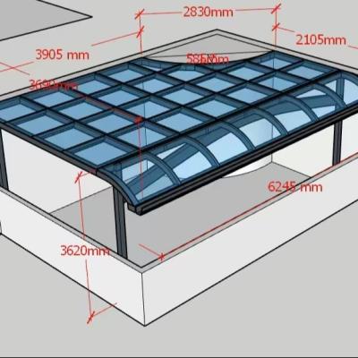 China Custom Aluminum Support Awning with Polycarbonate Roof - 3140mm x 2550mm Standard Size, Multiple Color Options for sale
