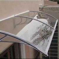 China 1000mm Clear Solid Polycarbonate Window Awning with UV Protection - 80% Light Transmission, Typhoon 12 Wind Resistance for sale