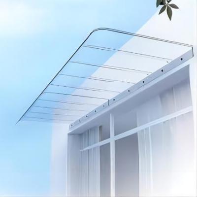 China Invisible Polycarbonate Window Awning 3.5-4mm Width with 80% Light Transmission and Weather Resistance for sale