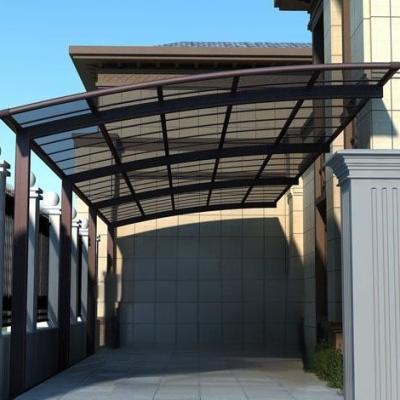 China DIY Polycarbonate Carport Awning 6-15mm Thickness with UV Protection for Outdoor Vehicle Shelter for sale