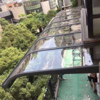 China TOPPC20 Aluminum Frame Polycarbonate Awning - 2mm/3mm Thickness, 120 km/h Wind Resistance, Custom Sizes for sale