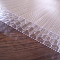 China 8mm-20mm TOPPC01 Honeycomb Polycarbonate Sheet for Roofing and Construction - 2100mm Width, B1 Fire Rating for sale