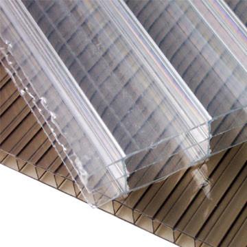 China Covestro Anti-Fog Anti-UV Polycarbonate Triple-Wall Hollow Panel 8-16mm Thickness 2100mm Width for Greenhouses for sale