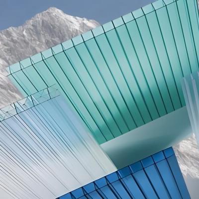 China 2.1m x 5.8m Polycarbonate Hollow Sheet 3mm-20mm Thickness with UV Protection and SGS Certification for sale
