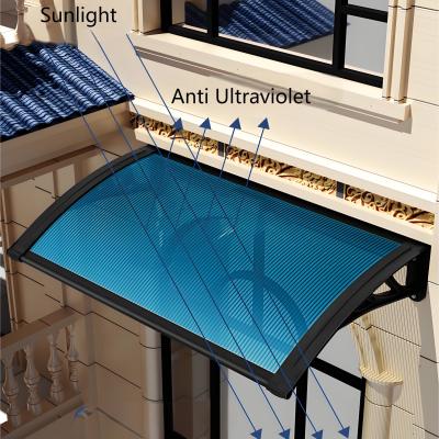 China Weatherproof PC Board Awning Remains Clean For Window Or Door for sale