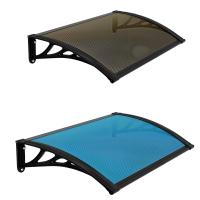 China TOPPC06 Polycarbonate Window Awning 2.5mm Solid 5.0mm Hollow with Plastic or Aluminum Bracket for sale