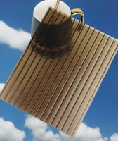China 6mm Bronze Polycarbonate Hollow Sheet with B1 Fire Rating - 2100mm Width, 40-80% Light Transmission for sale
