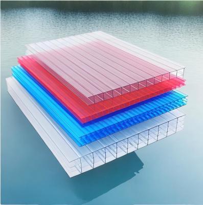China SGS Verified Weather Resistant Polycarbonate PC Twin Wall Hollow Sheet 2.1m x 5.8m Anti-UV for sale