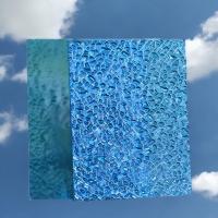 China Anti-UV Diamond Embossed Polycarbonate Sheet 2-6mm Thickness with 250x Glass Impact Resistance and 80% Light Transmission for sale