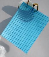 China 4mm Blue Polycarbonate Hollow Sheet 4x8 Feet with UV Protection and 200x Impact Resistance for sale