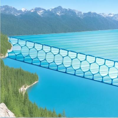 China 16mm Honeycomb Polycarbonate Sheet 2.1m x 5.8m Colored Light Diffusion Thermal Insulation for sale