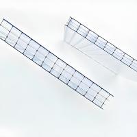 China 10mm Four Wall Polycarbonate Sheet 2.1m x 5.8m UV Protection Brown for sale