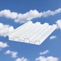 China Transparent 15cm x 600cm Polycarbonate Great Wall Style Tiles High Impact Resistance Roofing for sale
