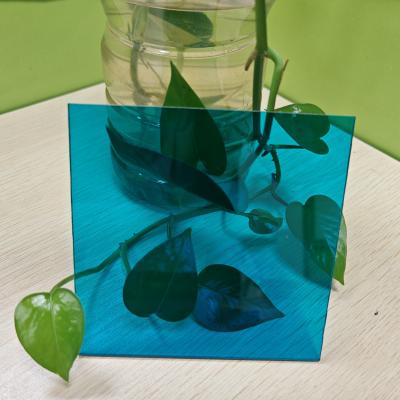 China 3mm Blue Polycarbonate Solid Sheet UV Protection 12 Ft Roof Panel for sale
