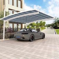 China Aluminum Frame Polycarbonate Carport 3-6m Width with 200kg/m² Snow Load Capacity for Vehicle Protection for sale