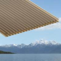 China 6mm 4x8 Feet Multi Wall Polycarbonate Hollow Sheet 80-90% Light Transmission UV Protection for sale
