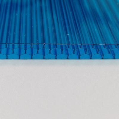 China 10mm Blue Polycarbonate Honeycomb Sheet Customizable Size UV Resistant for sale