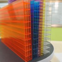 China 16mm Orange Polycarbonate Hollow Sheet Temperature Resistant -40°C to 120°C for sale