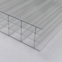 China 20mm Transparent Four Layer Polycarbonate Hollow Sheet Excellent Thermal Insulation Impact Resistance for sale