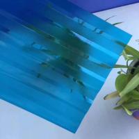 China Impact Resistant Thermal Insulating Plastic Polycarbonate Embossed Corrugated Sheet For Construction for sale