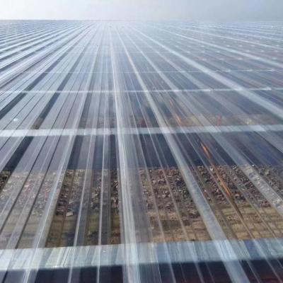 China Polycarbonate Corrugated Skylight Sheet 0.8mm-2.8mm Thickness with 78% Light Transmission and B1 Fire Rating for sale
