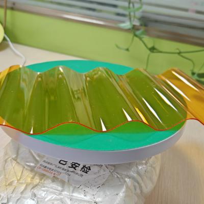 China Orange Polycarbonate Corrugated Sheet Perfect Solution For Both Practical And Decorative Roofing And Siding Projects for sale