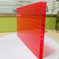 China Red Polycarbonate Hollow Sheet For Lightweight And Impact-Resistant Needs for sale