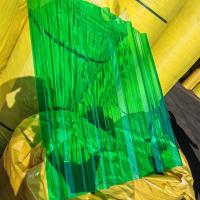 China Green Polycarbonate Corrugated Sheet 0.8mm-2.5mm Weather Resistant Roofing Panel for sale