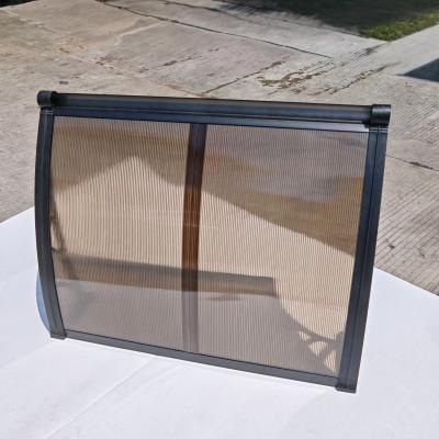 China 1m*1mBrown Effortless Assembly DIY Polycarbonate Awning with Modular Design amp Integrated Gutter for Versatility for sale