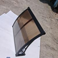 China Bronze 1m x 1.2m DIY Polycarbonate Awning with Plastic Frame Impact Resistant UV Protected for sale