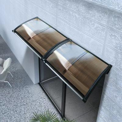 China Bronze Easy Assembly amp Installation DIY Polycarbonate Awning with Plastic Frame amp Integrated Gutter System for sale