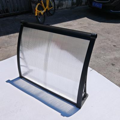 China DIY Polycarbonate Canopy 5mm Plastic Frame with Integrated Gutter for Patio Carport for sale