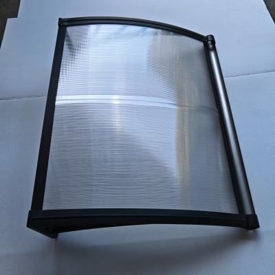 China 0.6m x 1.0m DIY Polycarbonate Canopy with Plastic Frame and Integrated Gutter for Residential Commercial Use for sale
