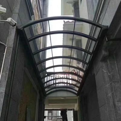 China Aluminum Frame Polycarbonate Roofing Awning 6063-T5 Thermal Expansion Waterproof Sealing System for Outdoor Shelter for sale
