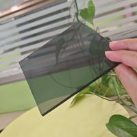 China 5mm Grey Polycarbonate Solid Sheet Hard Coat UV Resistant 1220x2440mm Panel for sale
