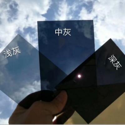 China 5mm Grey Polycarbonate Solid Sheet 4x8ft Hard Coat UV Resistant Panel for Awning Canopy for sale