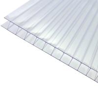 China 8mm Multiwall Polycarbonate Hollow Sheet Twinwall Panel UV Protection Lightweight Durable 2100x5800mm for sale