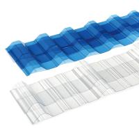China TOPPC Polycarbonate PC Sheet 0.8-2.5mm Corrugated High Impact Resistance UV Protected for Roofing and Greenhouses for sale
