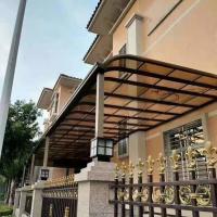 China TOPPC DIY Polycarbonate Awning 20-90% Light Transmission Aluminum Frame Carport for sale