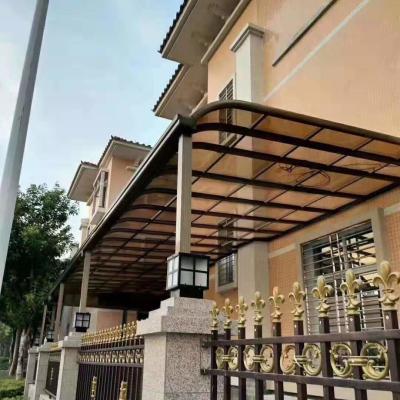 China TOPPC DIY Polycarbonate Awning 20-90% Light Transmission Aluminum Frame Carport for sale