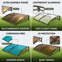 China 1000mm PC Canopy with 5.0mm Hollow or Solid Sheet Aluminum Bracket for Industrial Outdoor Cover for sale