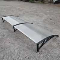 China TOPPC PC Canopy Polycarbonate Awning 600-1500mm Adjustable Bracket Sun Rain Protection for sale