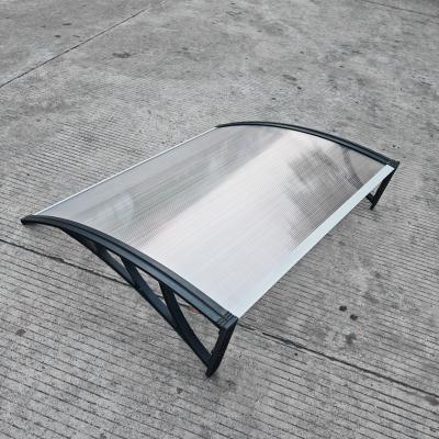 China TOPPC PC Canopy Polycarbonate Awning 600-1500mm Adjustable Bracket Sun Rain Protection for sale