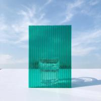 China TOPPC Green Polycarbonate Hollow Sheet 4mm to 20mm Lightweight Anti-UV for Roofing and Signage for sale