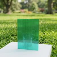 China TOPPC Green Polycarbonate Hollow Sheet 4mm to 20mm Lightweight Anti-UV for Roofing and Signage for sale