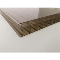 China TOPPC Four Layer PC Hollow Sheet Twin Wall Honeycomb Panel 4mm with PE Film Both Sides Anti UV for sale