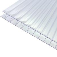 China B2 Fire Rating Polycarbonate Hollow Sheet 2.1x5.8m Impact Resistant Lightweight Transparent Panels for sale